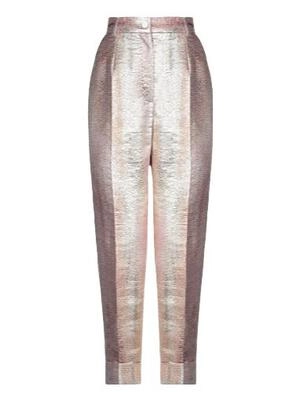 Dolce & Gabbana Tapered Metallic Cropped Pants - Nude
