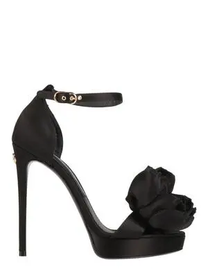 Dolce & Gabbana Embellished Stiletto Sandals - Black