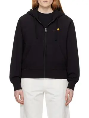 Carhartt American Script Full Zip Hoodie - Black
