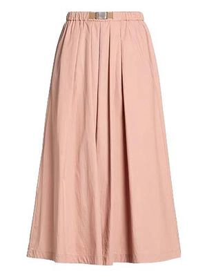 Brunello Cucinelli Solid Color Flared Skirt - Nude