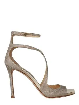 JIMMY CHOO Square-headed High-heeled Sandals - Nude