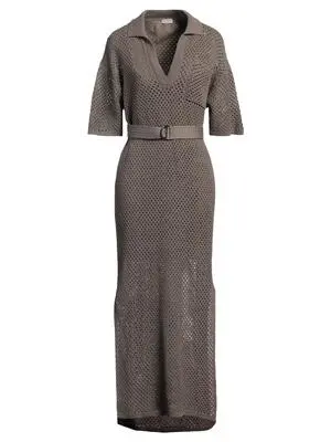 Brunello Cucinelli Knitted Maxi Dress - Black