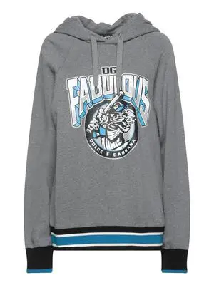 Dolce & Gabbana Striped Hooded Sweatshirt - Gray