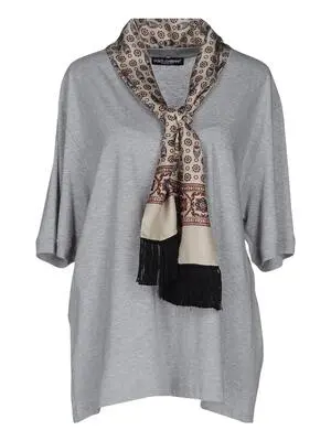 DOLCE & GABBANA Dolce & Gabbana Jersey V-Neck T-Shirt With Detachable Application