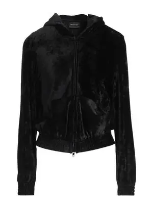 BALENCIAGA Balenciaga Hooded Zip-Up Sweatshirt With Chenille Appliqués And Crystals