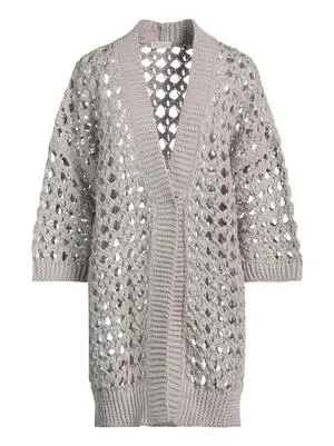 Brunello Cucinelli Crochet Knit Cardigan - Gray