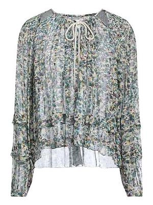 Isabel Marant Étoile Bohemian Tiered Chiffon Top - Gray
