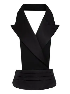 Dolce & Gabbana Sleeveless Satin Top - Black