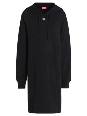 DIESEL® Midi Dress With Hood And Long Sleeves - Black