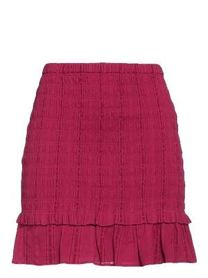 Isabel Marant Étoile Isabel Marant Etoile Mini Skirt With Tiered Ruffle Hem Red