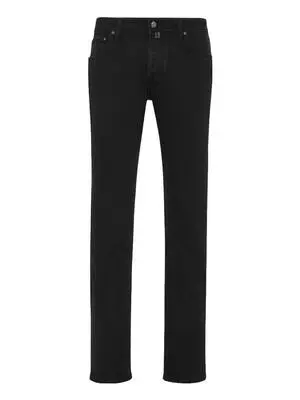 Jacob Cohen Logo Button-front Jeans - Black