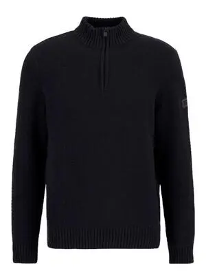 Barbour Long-sleeved Half-zip Sweater - Black