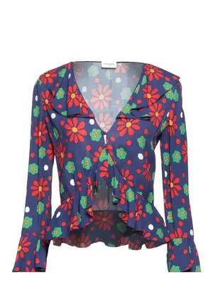 SAINT LAURENT Saint Laurent Floral Print V-Neck Blouse