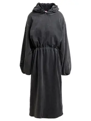 DIESEL® Hooded Long Sleeve T-shirt Dress - Black