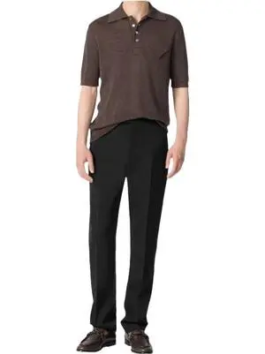 Bottega Veneta Grain De Poudre Tailored Trousers - Black