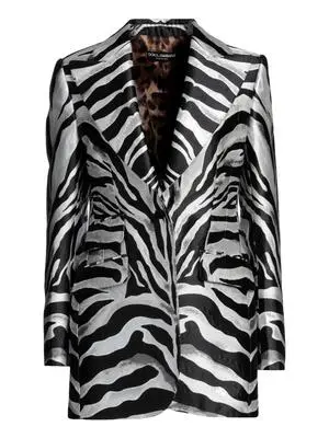Dolce & Gabbana Single-breasted Zebra-print Blazer - Black