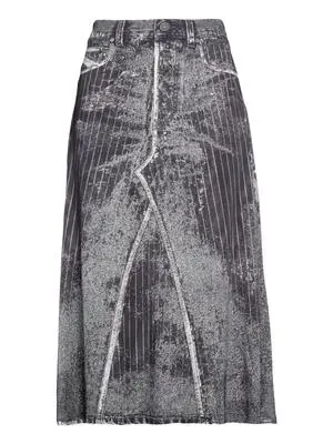 DIESEL® Diesel Two-Tone Spliced Flared Skirt