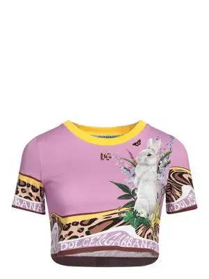 DOLCE & GABBANA Dolce & Gabbana Cropped T-Shirt With Graphic Print