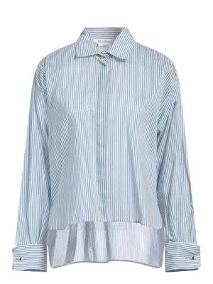 Max Mara Max Mara Striped Shirt With Classic Collar Blue