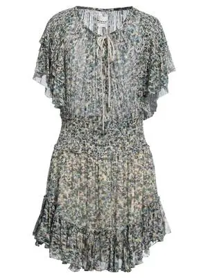 Isabel Marant Étoile Floral Print Short Dress - Gray