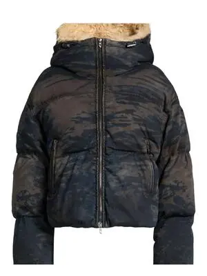 DIESEL® Hooded Padded Denim Jacket - Black