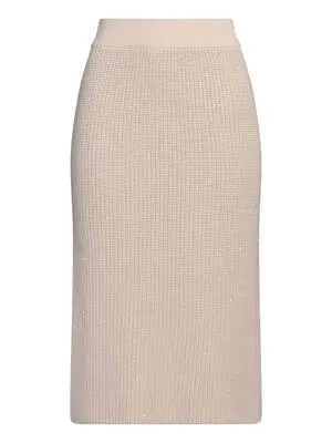 Brunello Cucinelli Sequined Cashmere Knit Pencil Skirt - Nude