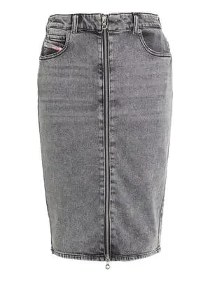 DIESEL® Colored Denim Midi Skirt - Gray