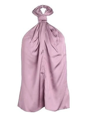 MAXCO. Max&co. Halterneck Sleeveless Satin Top With Cutout Detail - Pink