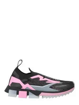 Dolce & Gabbana Two-tone Spliced Sock Sneakers - Black