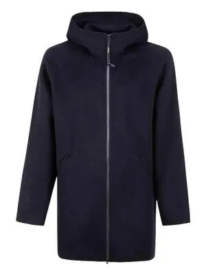 Aspesi Hooded Zip-up Coat - Black