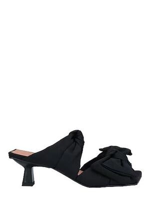 GANNI Bow Detailed Woven Sandals - Black