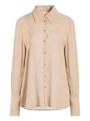 Tory Burch Long Sleeve Button-down Shirt - Nude