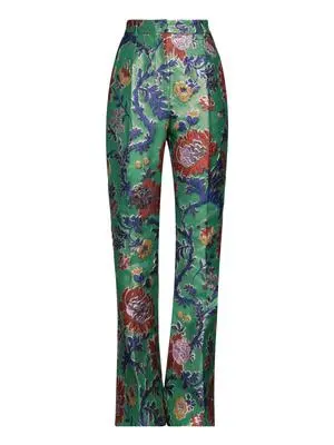 Dolce & Gabbana Floral Jacquard Trousers - Green
