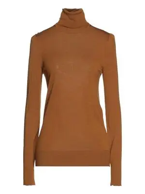Chloé Wool Turtleneck With Long Sleeves - Brown