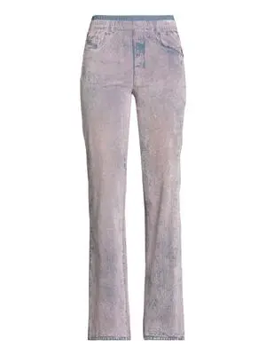 DIESEL® Two-tone Velvet Wide-leg Pants - Gray