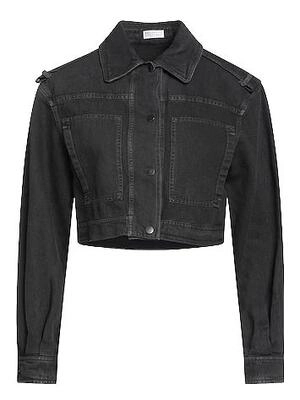 Brunello Cucinelli Denim Jacket With Appliqués - Black