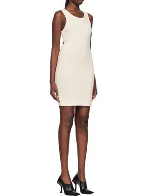 Helmut Lang Ribbed Tank Minidress - Ivory