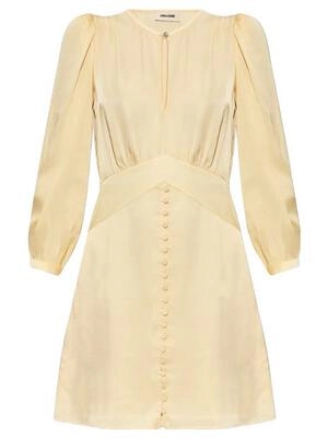 Zadig&Voltaire Rhodri Pleat Detailed Mini Dress - Nude