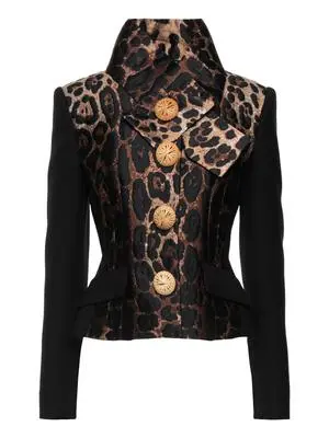 DOLCE & GABBANA Dolce & Gabbana Leopard Brocade Jacquard Coat
