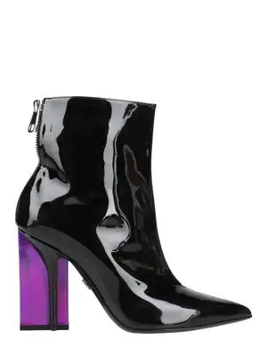 Dolce & Gabbana Two-tone Patent Leather Ankle Boots - Black
