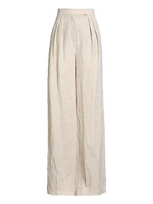 Max Mara Max Mara Wide-Leg Trousers In Cool Wool Nude