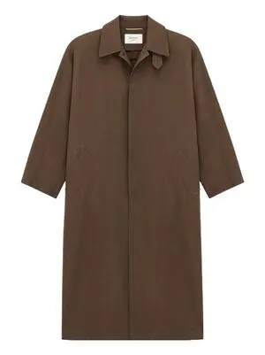 Saint Laurent Trench Coat In Water-repellent Cotton - Green
