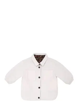 Fendi Reversible Fleece And Ff Nylon Shirt Jacket - White
