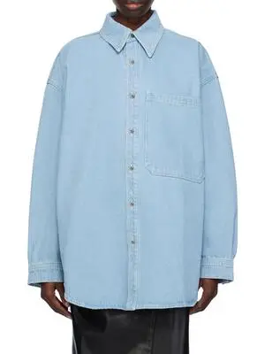 Nanushka Pocket Denim Shirt - Blue