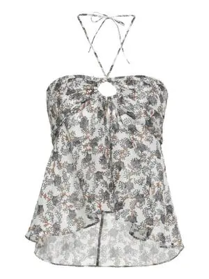 Isabel Marant Étoile Floral Patterned Halter Top - Gray
