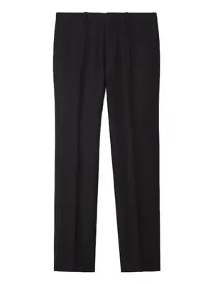 Burberry Striped Wool Mohair Tailored Trousers - Black