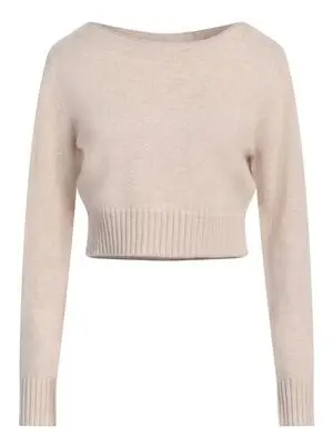 MAX MARA Max Mara Ribbed Crew Neck Long Sleeve Cropped Sweater