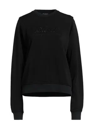 DIESEL® Embroidered Logo French Terry Crewneck Sweatshirt - Black