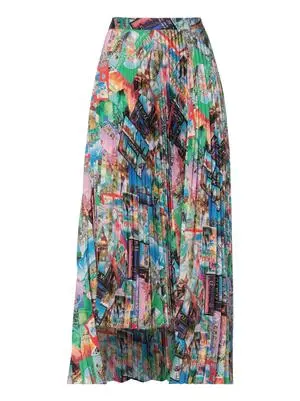 BALENCIAGA Balenciaga Printed Pleated Maxi Skirt