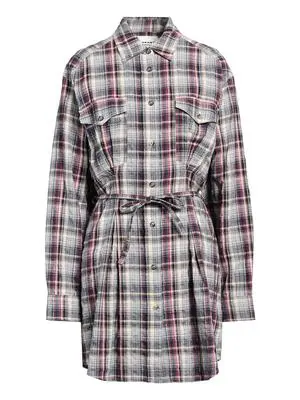 Isabel Marant Étoile Plaid Shirt Dress - Gray